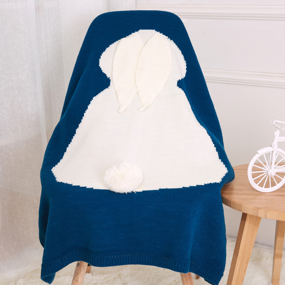 Cute Rabbit Knit Blanket For Kids