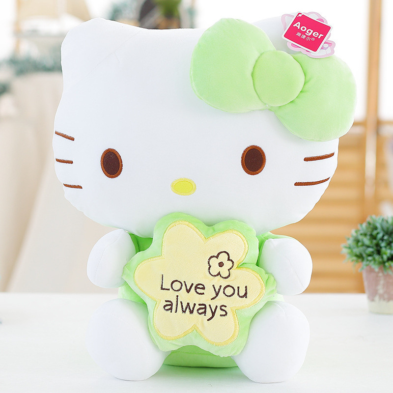 Cute Hello Kitty Clover Love You Soft Stuffed Plush Animal Doll for ...