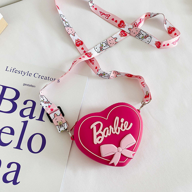 Cute Cartoon Heart-shaped Silicone Mini Single Shoulder Shoulder Bag