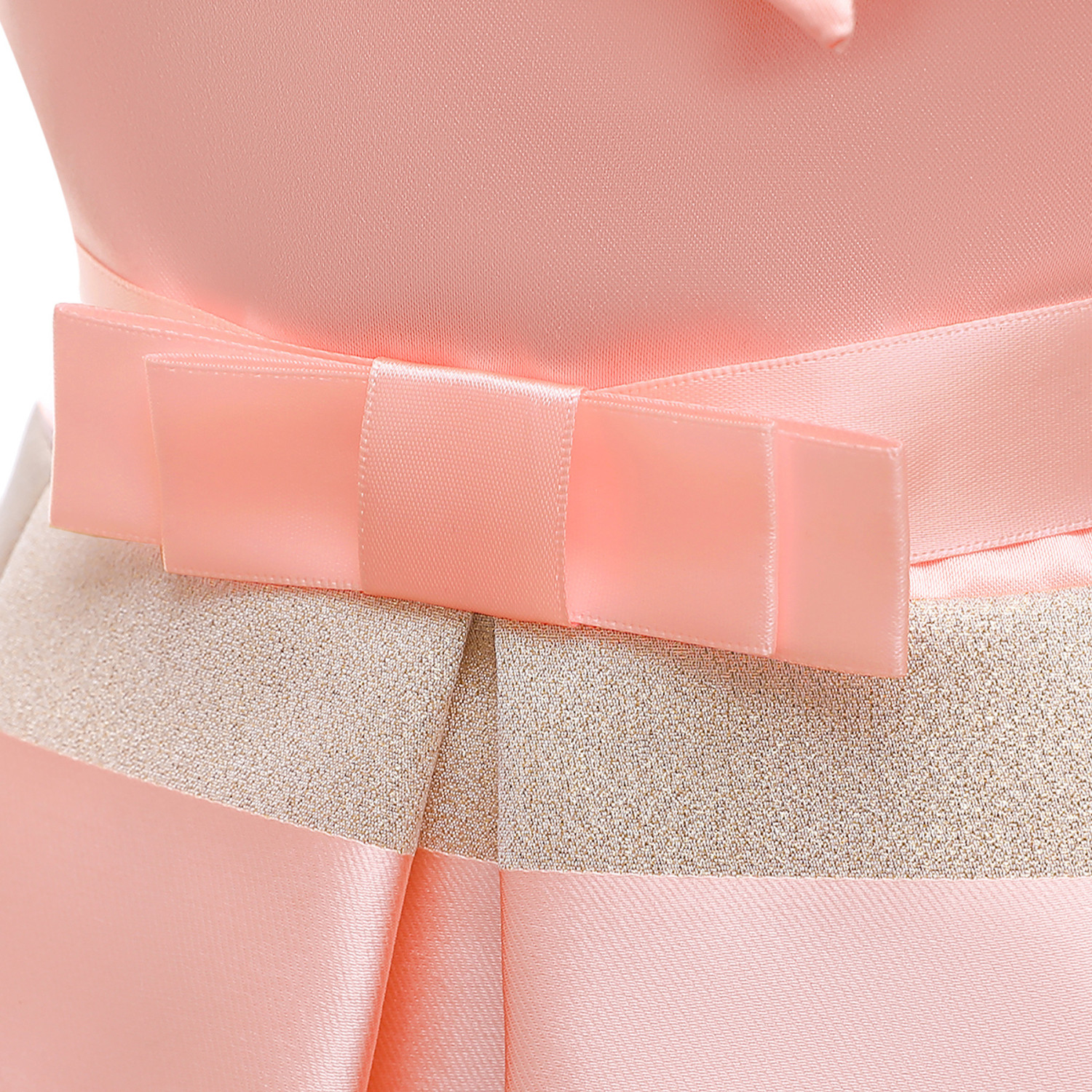 Toddler Girl Off The Shoulder 3 Colors Stripes A-line Gown Dresses