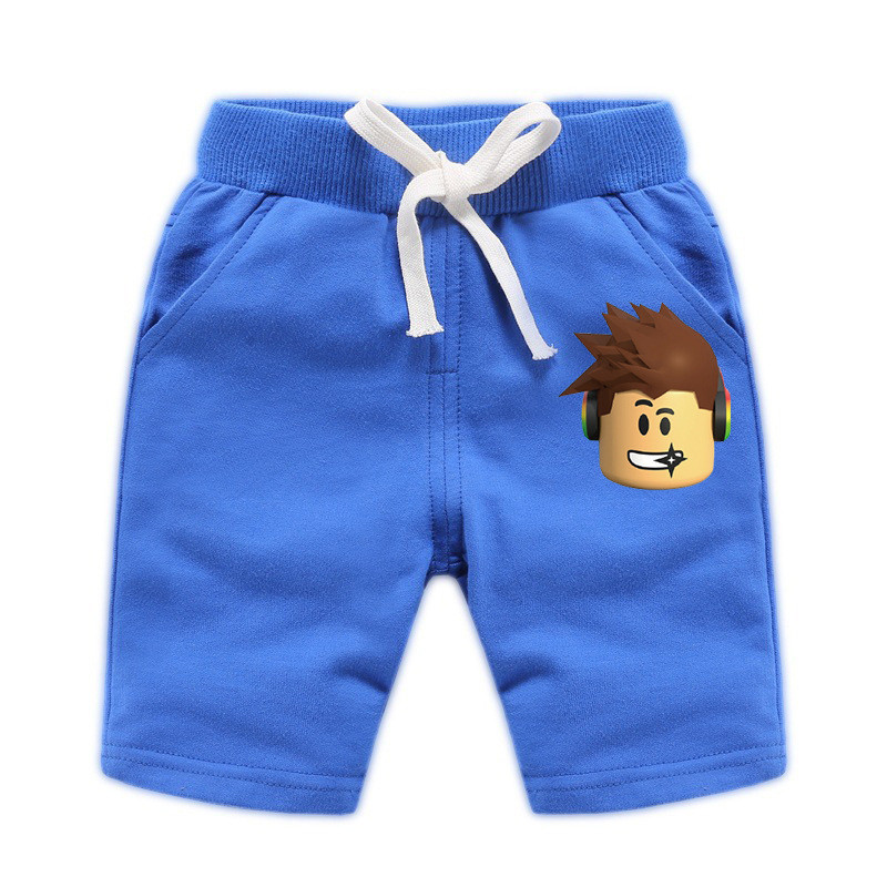 Toddle Boys Print Roblox Cotton Drawstring Shorts