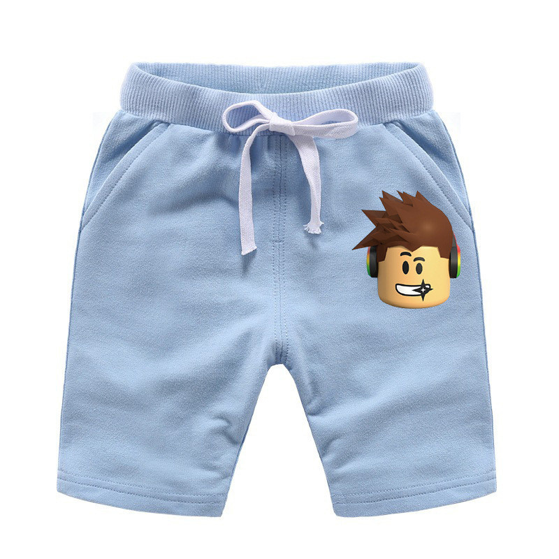 Toddle Boys Print Roblox Cotton Drawstring Shorts