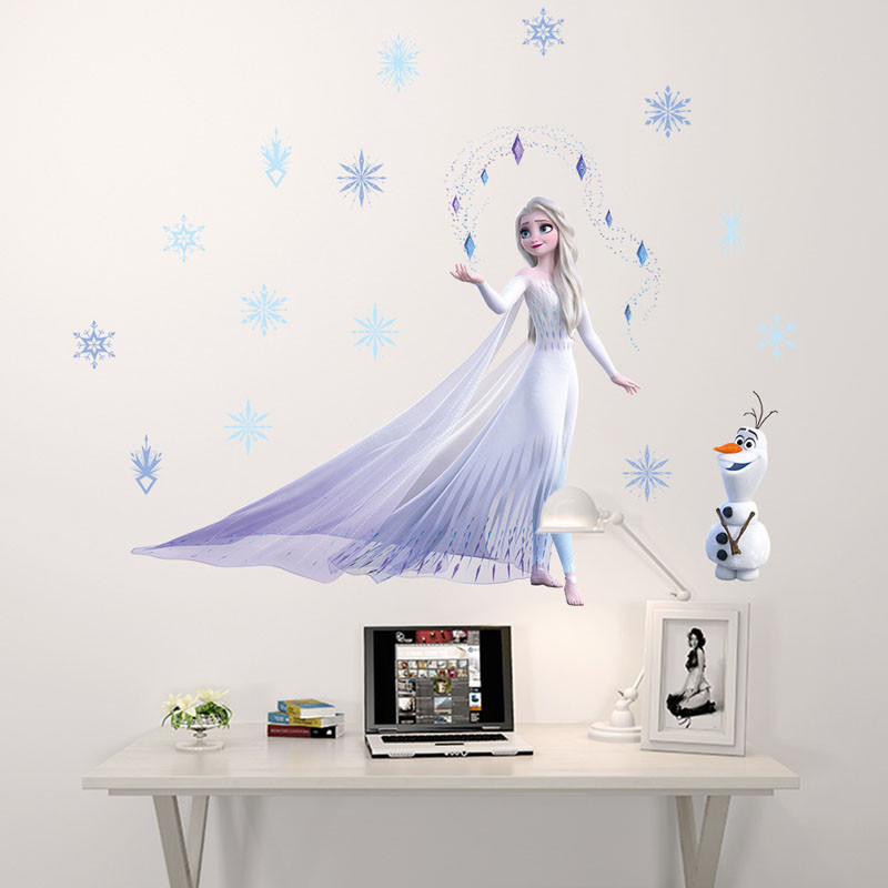 Frozen Elsa Princess Door Room Waterproof Decorative Wall Stickers