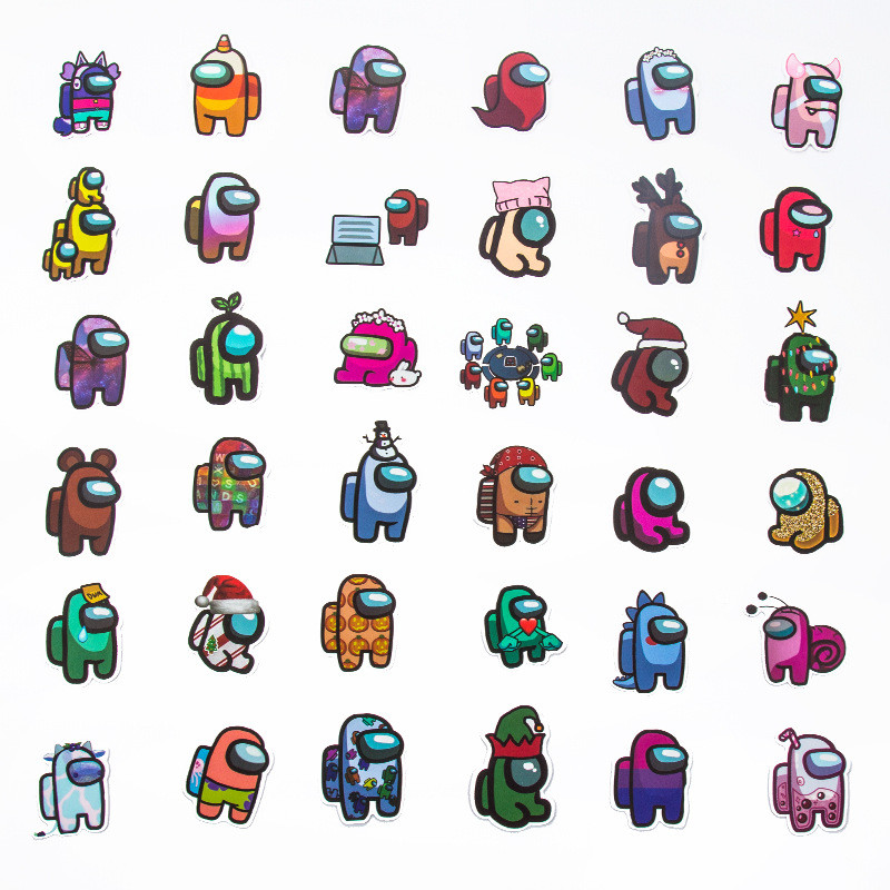 50PCS Among Us Waterproof Stickers Decals for Luggage Laptop Water Bottles