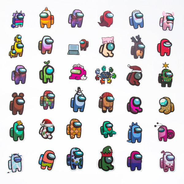 50PCS Among Us Waterproof Stickers Decals for Luggage Laptop Water Bottles