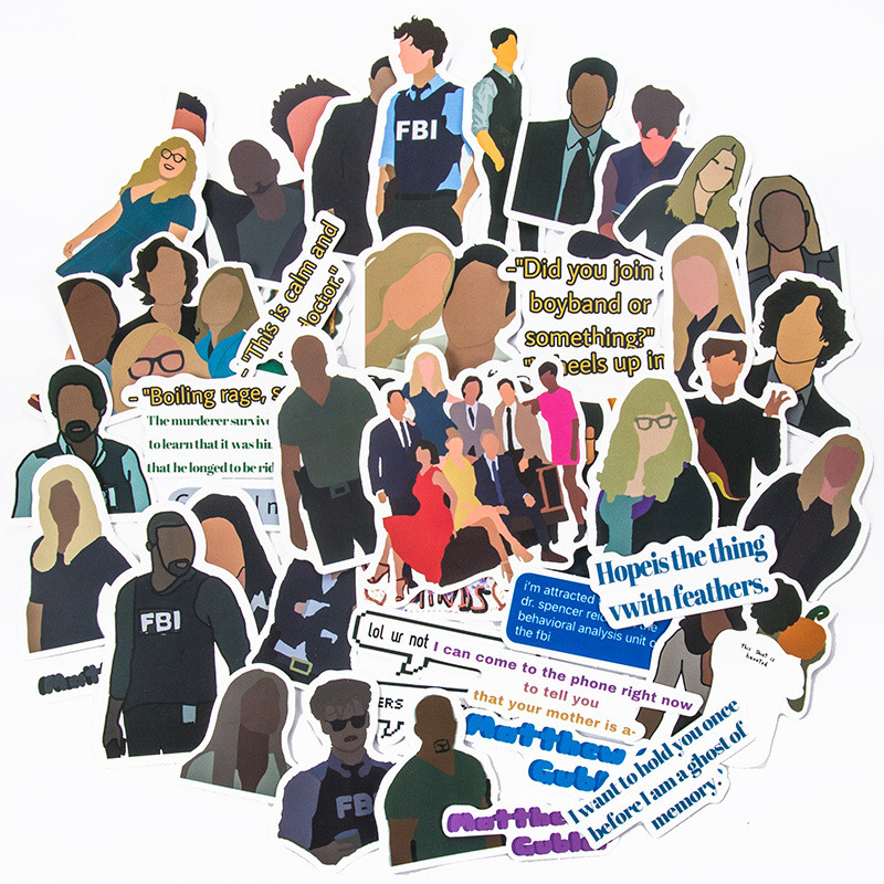 50PCS Criminal Minds The Vampire Diaries Waterproof Stickers Decals for ...