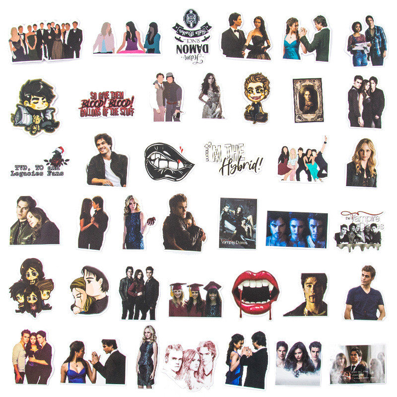 50PCS Criminal Minds The Vampire Diaries Waterproof Stickers Decals for ...