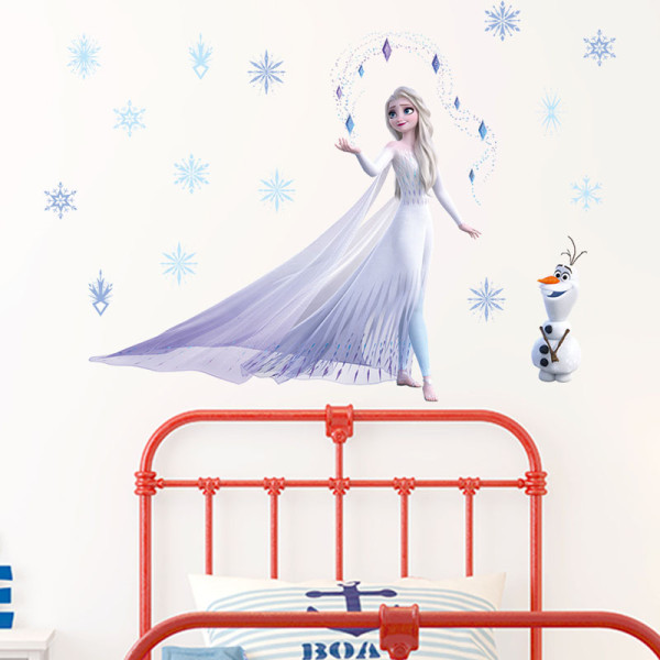 Frozen Elsa Princess Door Room Waterproof Decorative Wall Stickers