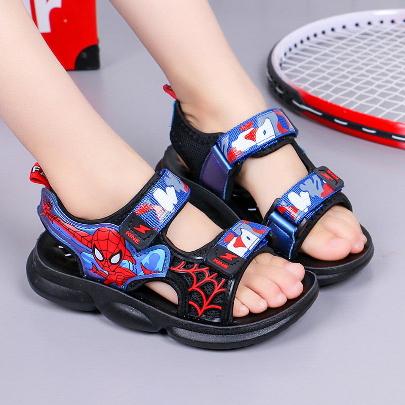 Kid Teens Boy Spider Man Outside Beach Sandals Shoes