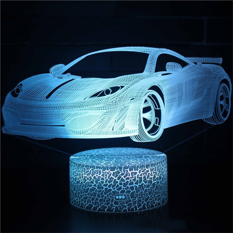 Cars Series 3D Night Light LED Lamps Seven Colors Touch Lamps With ...