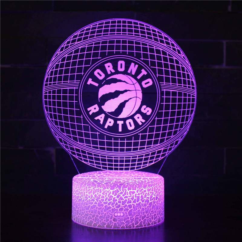 3D NBA Basketball Series Night Light LED Lamps Seven Colors Touch Lamps ...