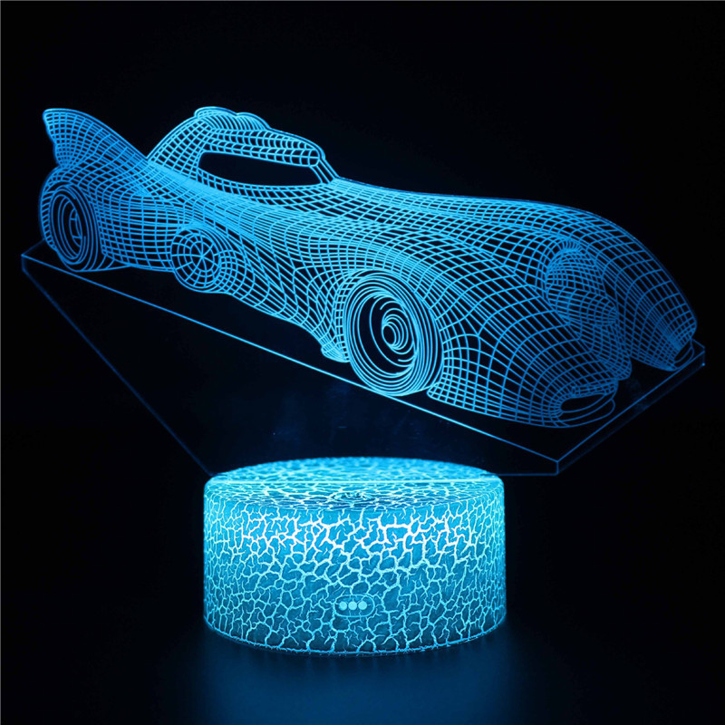 Cars Series 3D Night Light LED Lamps Seven Colors Touch Lamps With ...