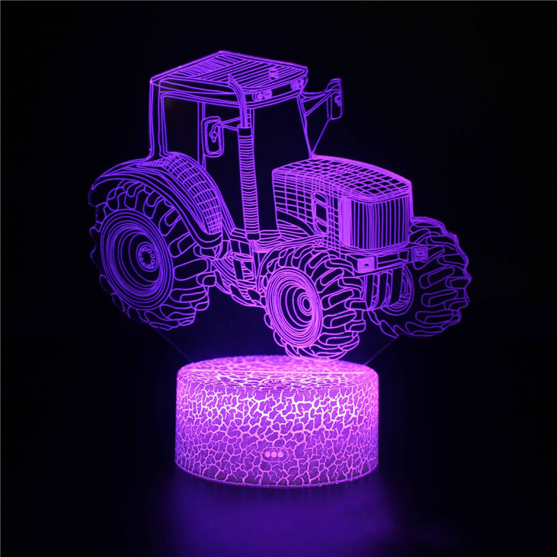 Cars Series 3D Night Light LED Lamps Seven Colors Touch Lamps With ...