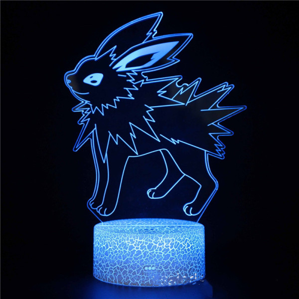 3D Cute Pikachu Series Night Light LED Lamps Seven Colors Touch Lamps ...