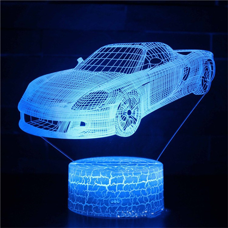Cars Series 3D Night Light LED Lamps Seven Colors Touch Lamps With ...