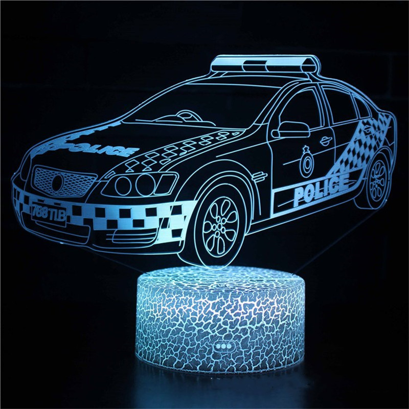 Cars Series 3D Night Light LED Lamps Seven Colors Touch Lamps With ...