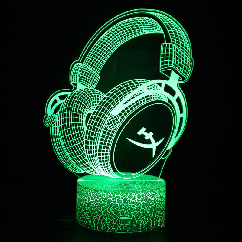 3D Musical Instrument Series Night Light Seven Colors Touch LED Lamps ...