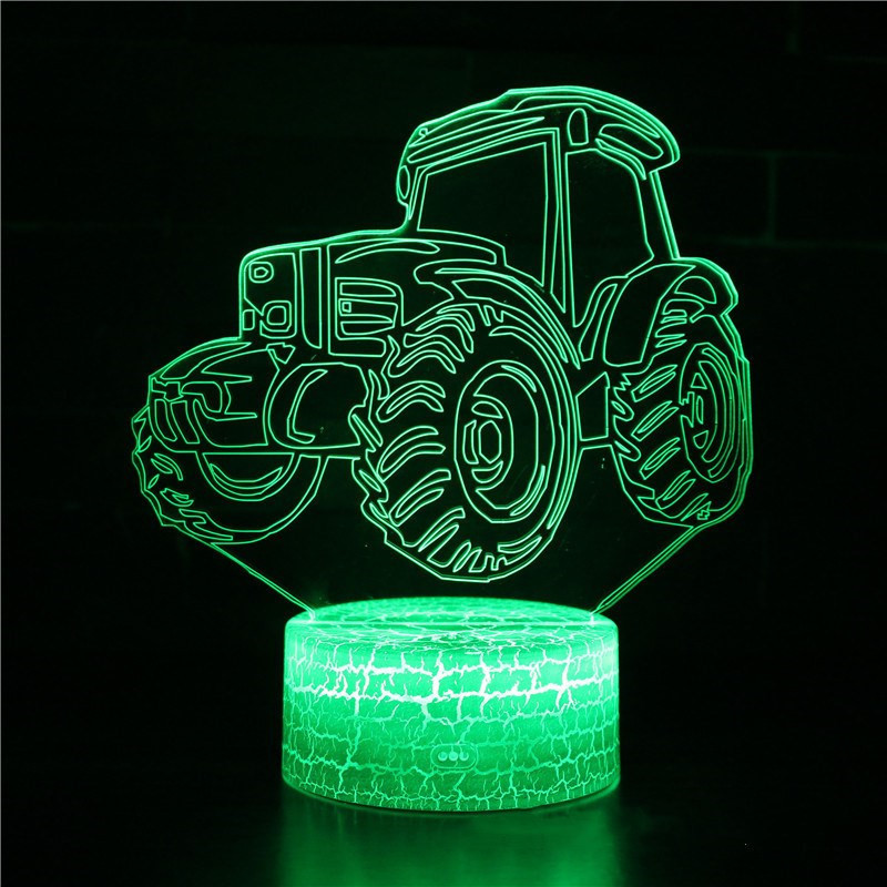 Cars Series 3D Night Light LED Lamps Seven Colors Touch Lamps With ...