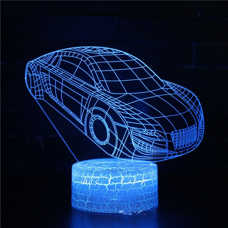 Cars Series 3D Night Light LED Lamps Seven Colors Touch Lamps With ...