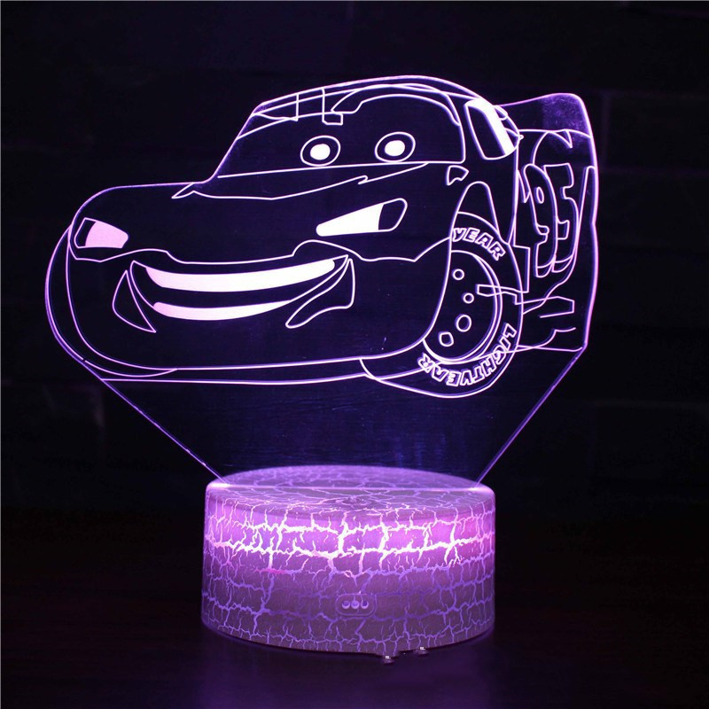 Cars Series 3D Night Light LED Lamps Seven Colors Touch Lamps With ...