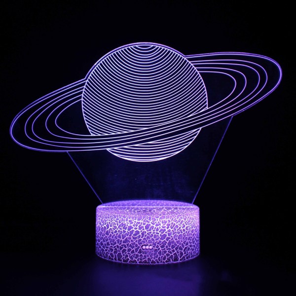 3D Globe Series Night Light LED Lamps Seven Colors Touch Lamps With ...
