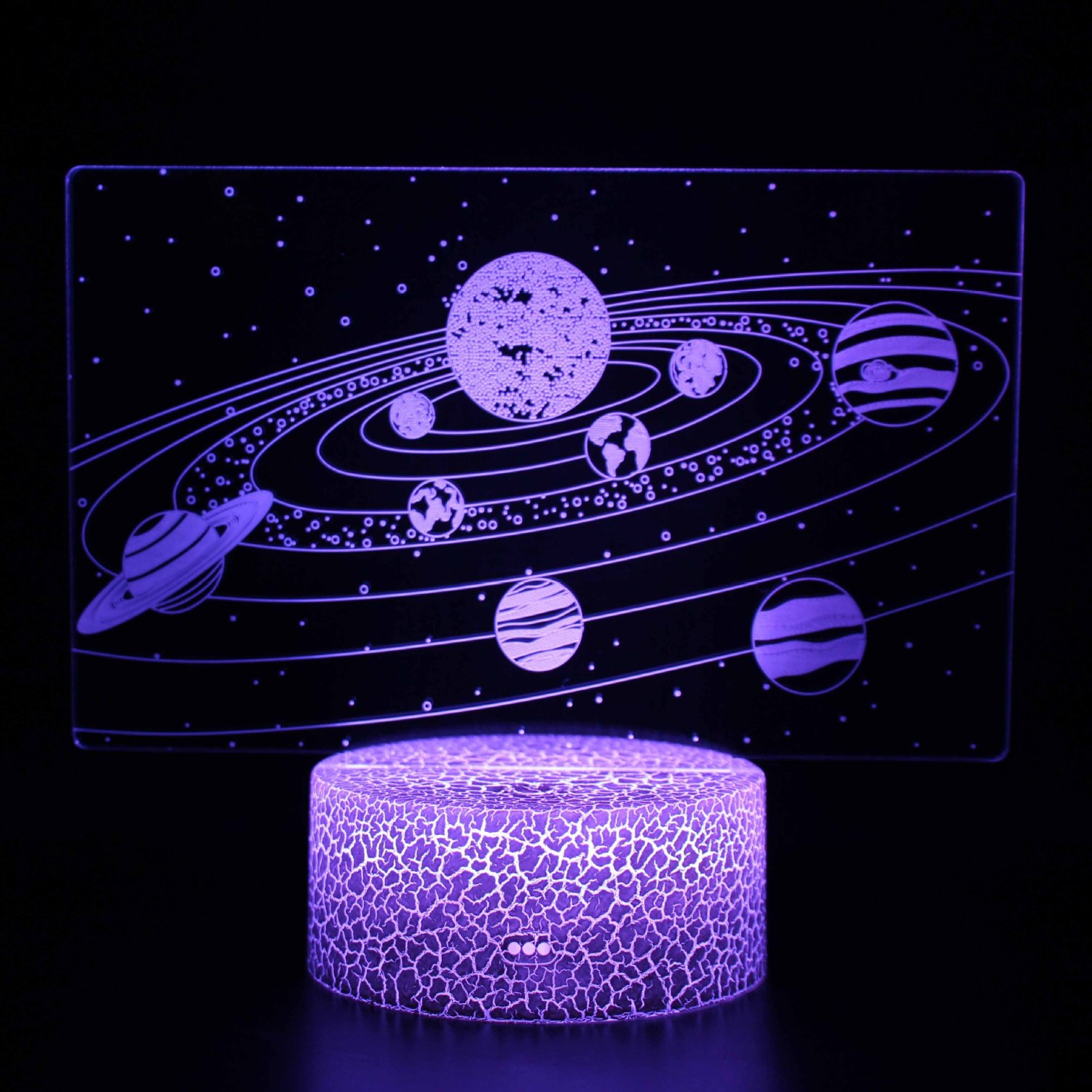 3D Globe Series Night Light LED Lamps Seven Colors Touch Lamps With ...