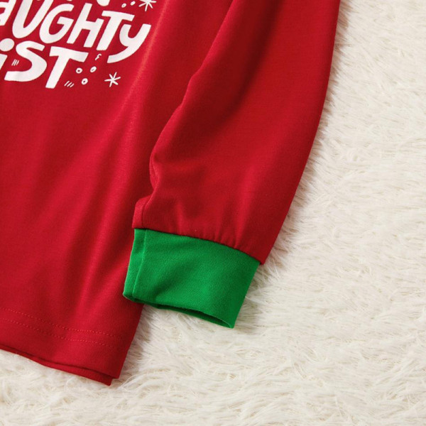 Christmas Family Matching Sleepwear Pajamas Sets Red Slogan Top and ...