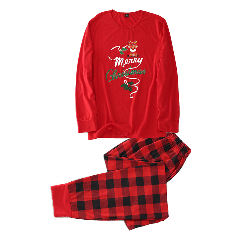 Christmas Family Matching Sleepwear Pajamas Sets Cute Deer Slogan ...