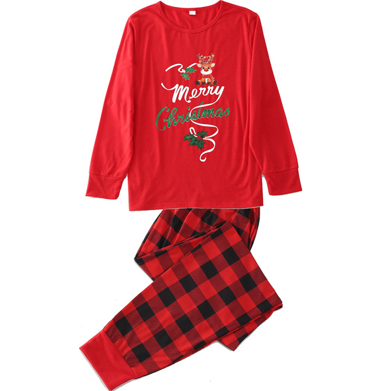 Christmas Family Matching Sleepwear Pajamas Sets Cute Deer Slogan ...
