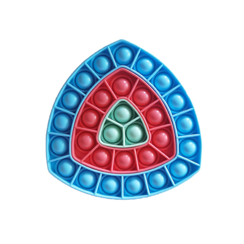 Ombre Triangular Ferrule Pop It Fidget Toy Push Pop Bubble Sensory ...