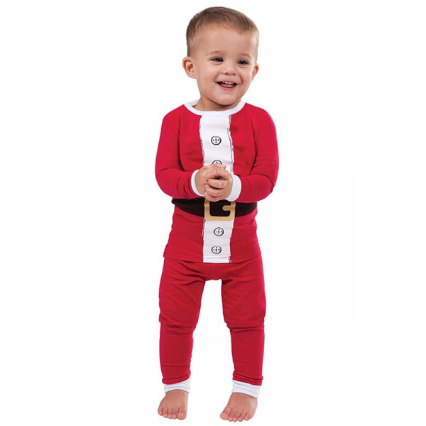 Christmas Family Matching Pajamas Christmas Santa Claus Red Sleepwear Sets