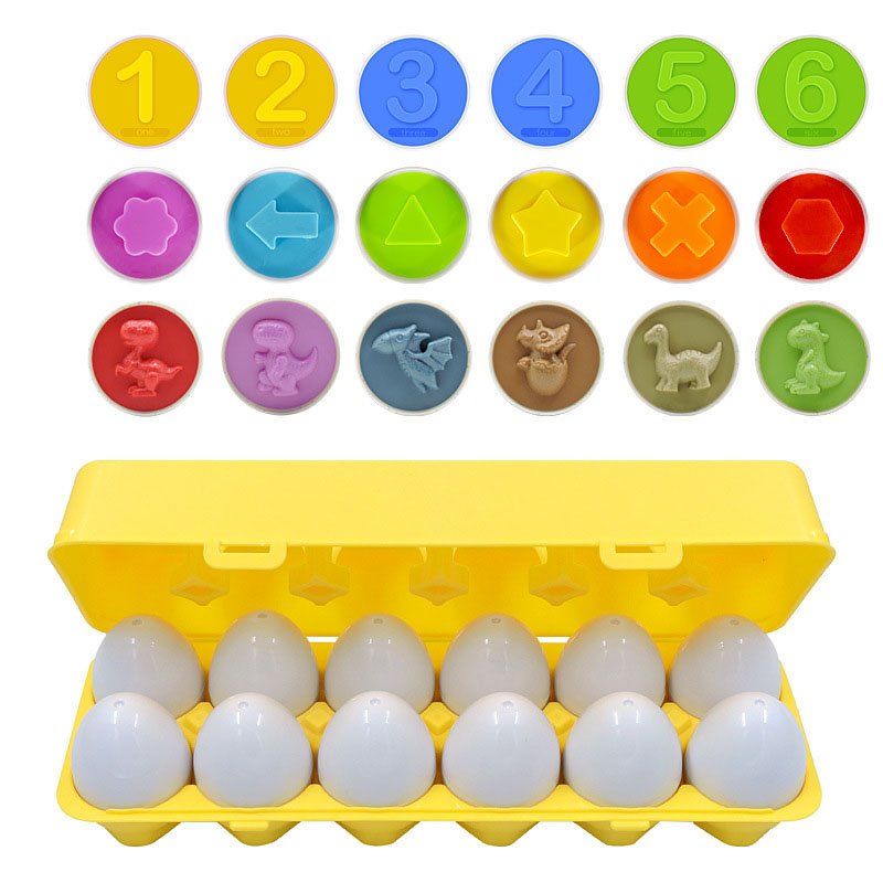 Matching Eggs Educational Color Numbers Recognition Sorter Puzzle ...