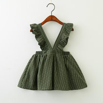 Girls Print Embroidery Flowers Bowknot Sleeveless Dress