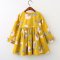 Girls Print Flowers Long Sleeves Casual Dress