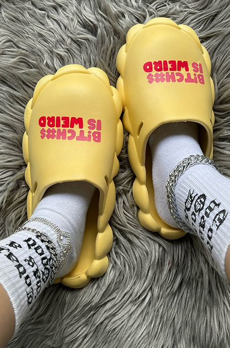 US$ 5.67 - WHOLESALE | BITCH#$ IS WEIRD EVA Foaming Slipper - www ...