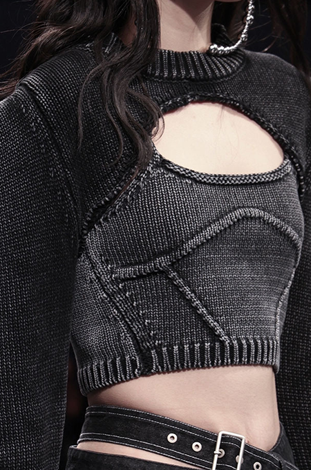 US$ 23.00 - SUPER WHOLESALE | Two Pieces Top in Grey - www.fashion-wish.net