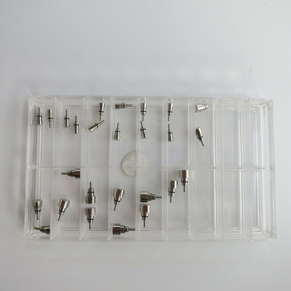 Assortment of Drive in Type Classical Watch Pusher 2.5mm-5.0mm Steel Color