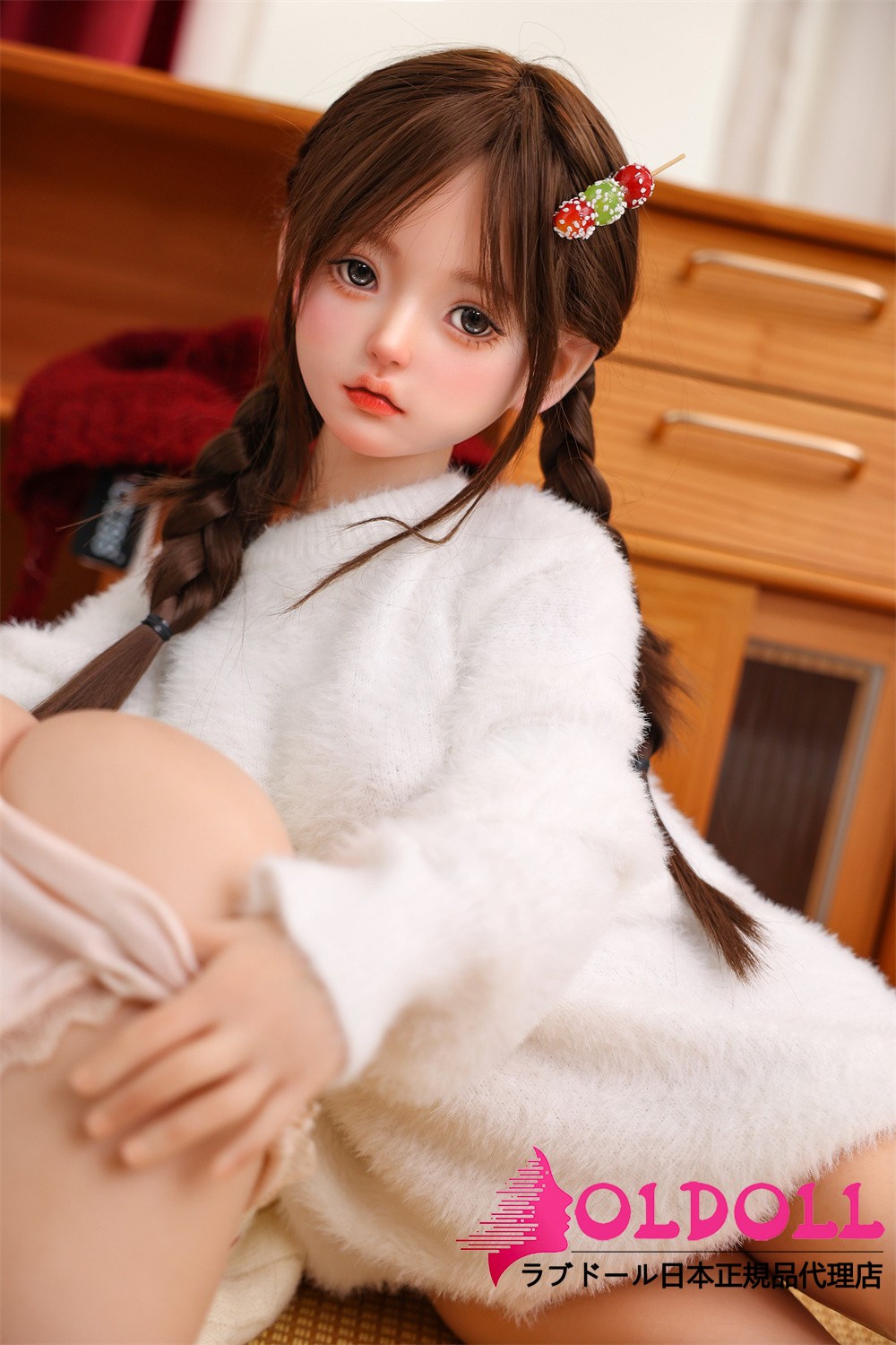 123cm Bカップ 如意ヘッド フルシリコン製ラブドール JY Doll 肌色＆眼球色＆メイク＆ウィッグは宣材写真と同じ