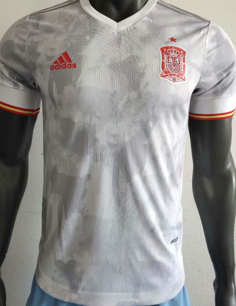 2020 Euro Spain Away Player Version Soccer Jersey