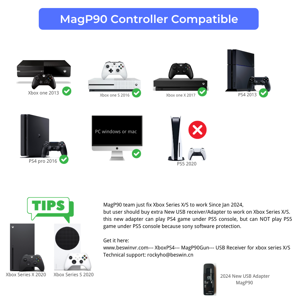 US$ 355.00 - MagP90 Gun Controller Xbox PS4 - www.beswinvr.com