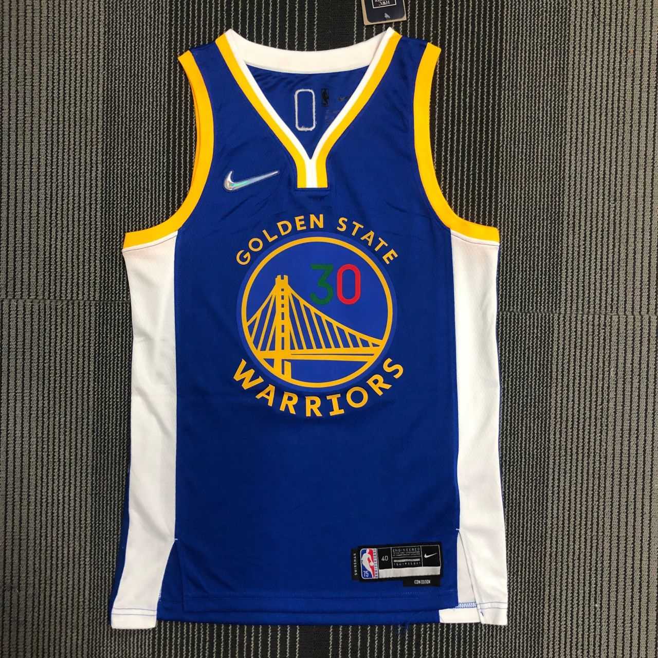 US$ 26.00 - Men's Stephen Curry Blue Team Jersey - 75th Anniversary ...