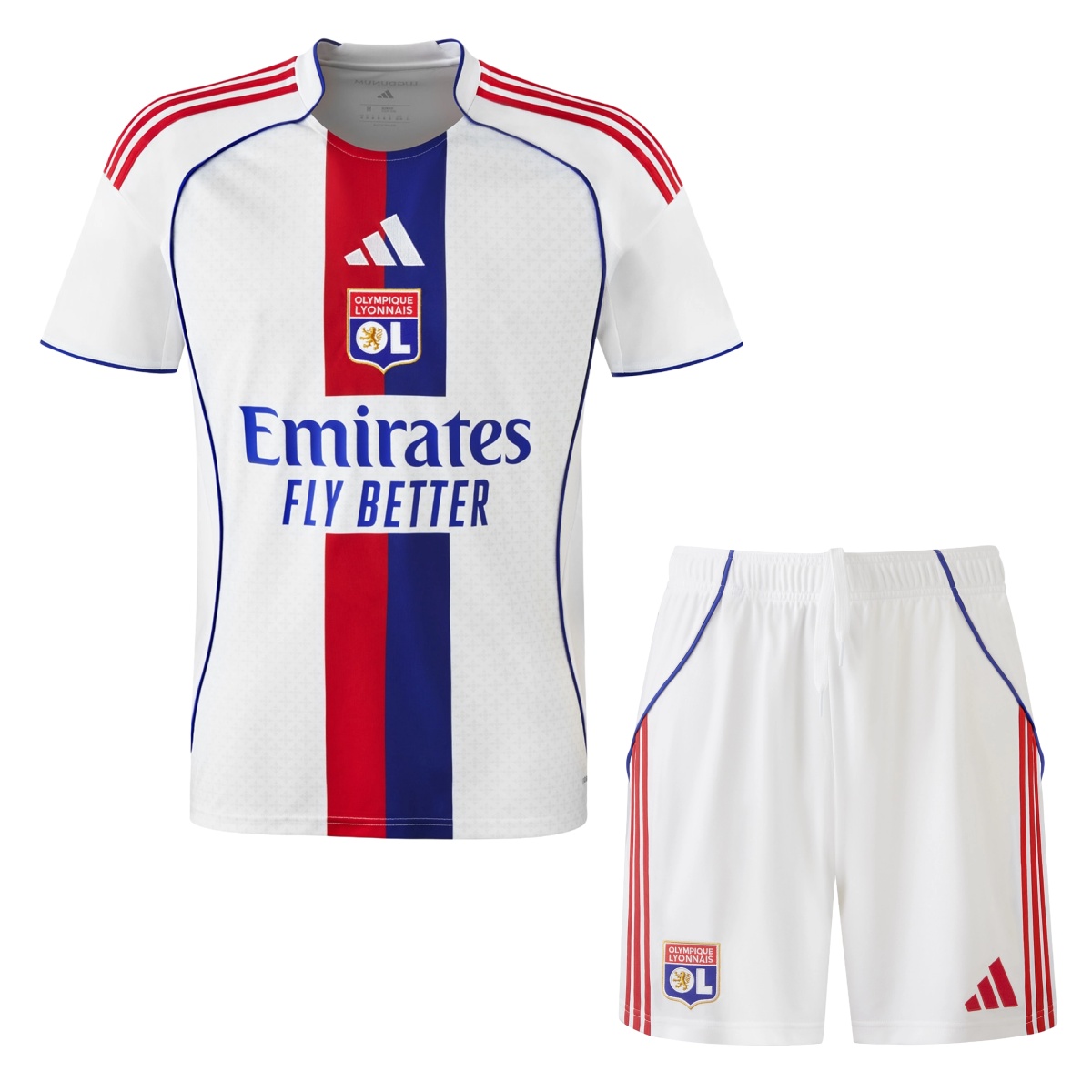 US$ 19.50 - Olympique Lyon 25/26 Home Jersey and Short Kit - www ...