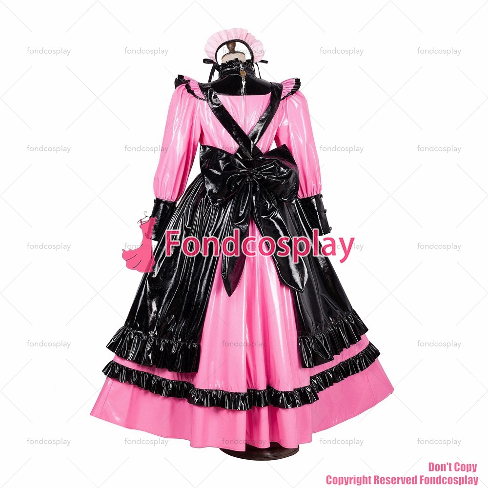 fondcosplay adult sexy cross dressing sissy maid long lockable pink ...