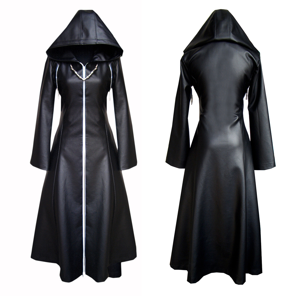 Kingdom Hearts Organization XIII Cosplay Coat – Black Faux Leather ...