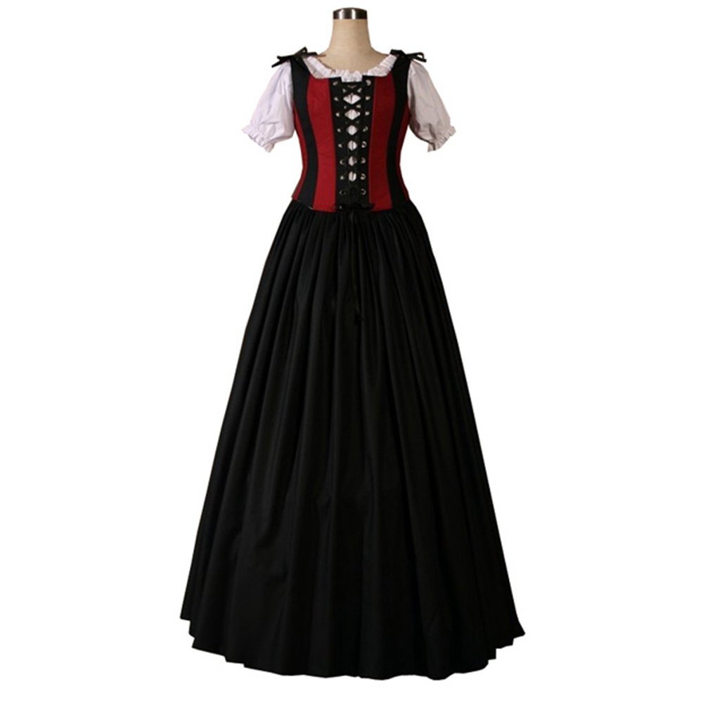 Handmade Victorian Cotton Dress in Black and Red – Sissy Crossdressing ...