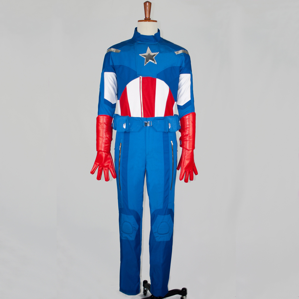 Captain America Cosplay Costume Spandex Bodysuit | Custom Superhero Outfit
