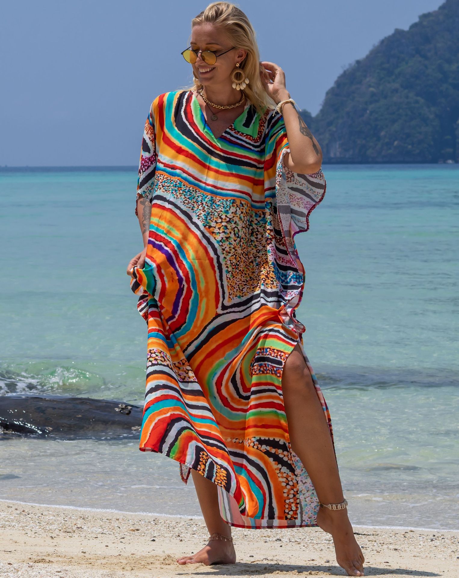 Us 712 Holiday Robe Bikini Sunscreen Shirt Keke