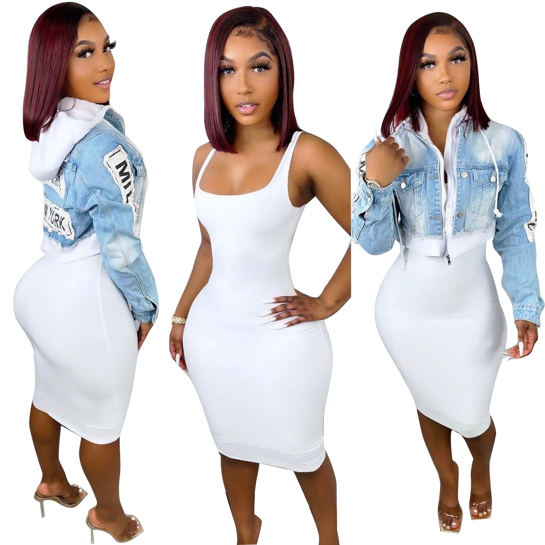 Cut Mini denim jacket