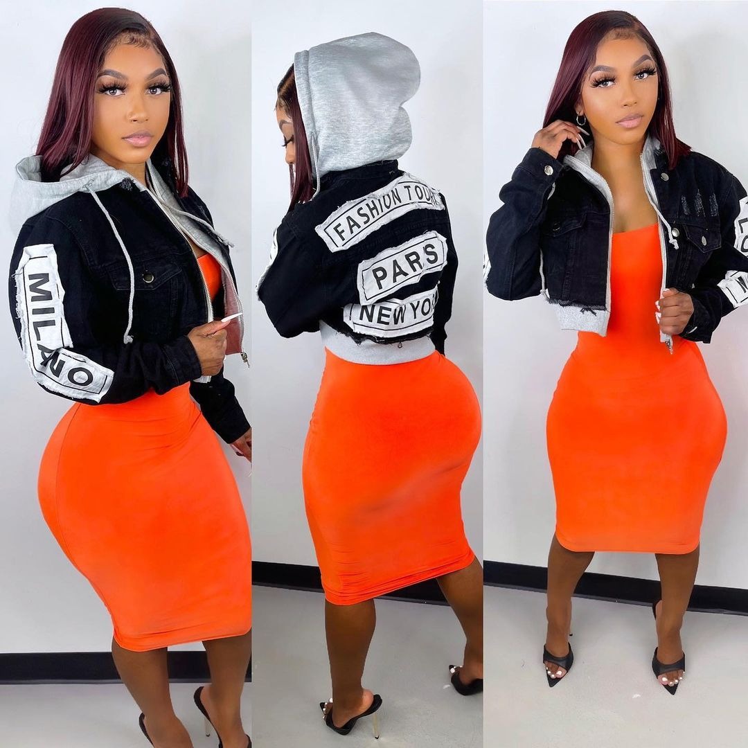 Cut Mini denim jacket