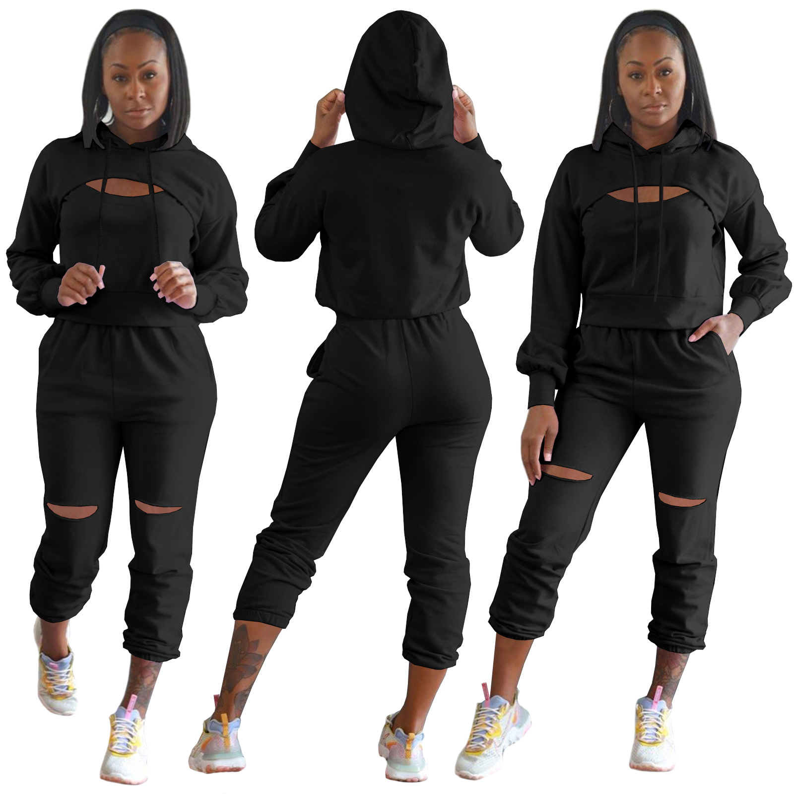 Hooded Sweatpants Set